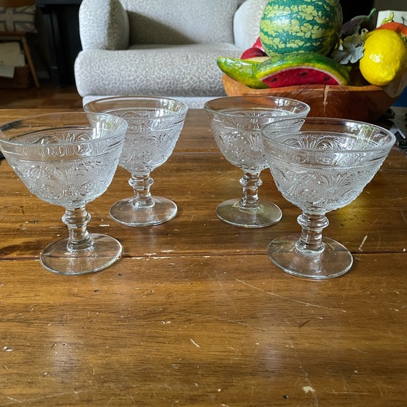 duncan miller glass | Dining | Lot Of 4 Duncan Miller Glass Co Sandwich ...